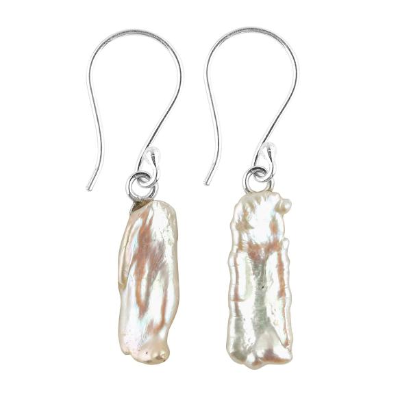 商品名DEVMUKTI Freshwater Cultured Pearl Gemstone Dainty Earrings, 925 Sterling Silver, Handmade, Statement, Bohomian, Wome...