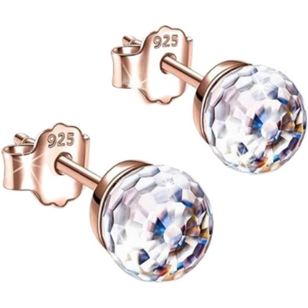 商品名Creative For Women Girl Fashion Jewelry Valentine's Day Gift Ear Stud Wedding Colorful Crystal Earrings 925 Silverros...