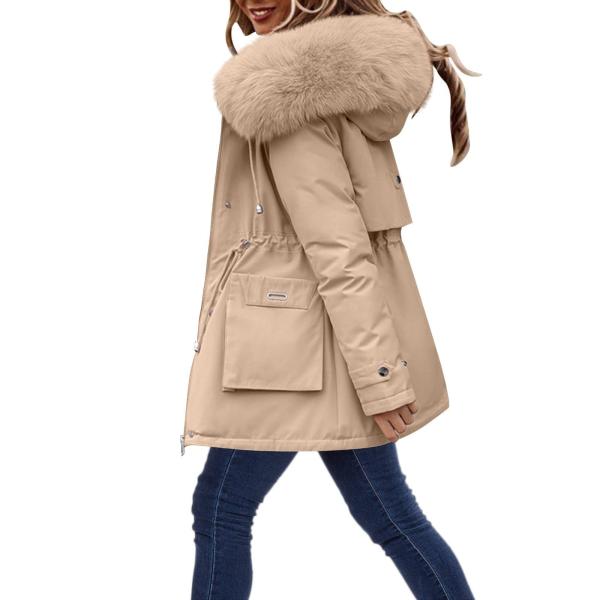 商品名:  YAFINMO Black Deals Friday 2023 Chaqueta Impermeable Para Mujer Winter Trench Coat Women Sherpa Lined Puffer Coat ...