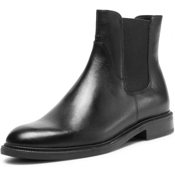 商品名miss left Women Round Toe Chelsea Boot Elastic Pull On Chunky Low Heeled Flat Ankle Booties Autumn Winter Basic Comfo...