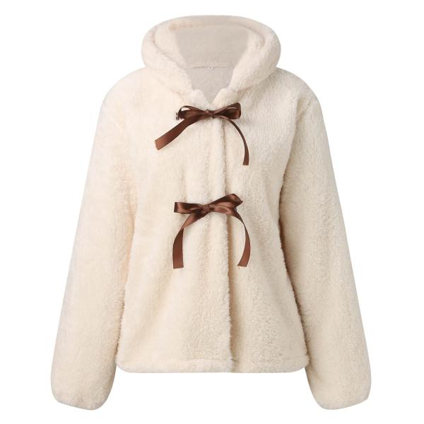 商品名:  Winter Coats for Women 2023 Casual Sherpa Open Front Jacket Oversized Fuzzy Faux Fur Overcoat Hooded Fleece Shacke...