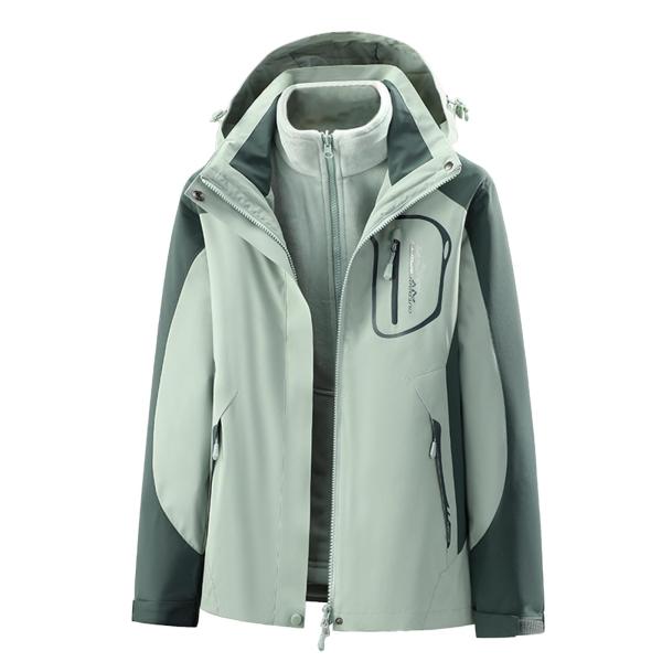 商品名:  Bufgaceh Women's Raincoat 3 in 1 Waterproof Rain Jacket Warm Fleece Lined Softshell with Removable Hood Winter Win...