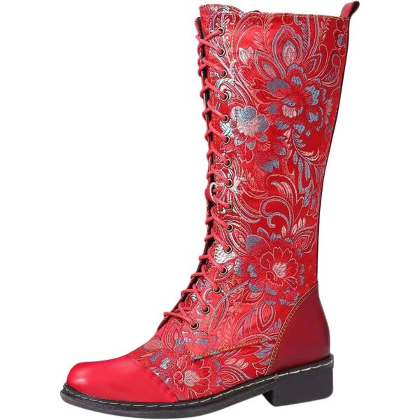 商品名SBGMoSJ Knee High Boots Wide Calf No Heel Fall Boots Women Knee High Wide Calf Suede Extra Wide Calf Boots Black Sued...