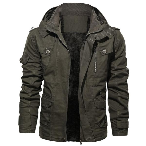 商品名:  Bluecatlala Clothes For The Snow Outdoor Winter Jacket for Men Fashion Stand Up Collar Jackets Sherpa Lined Warm S...