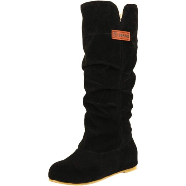 商品名SBGMoSJ Western Boots Knee High Women Knee High Black Rhinestone Cowboy Boots Black Heeled Boots Knee High Wide Calf ...