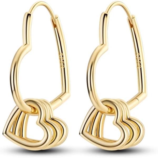 商品名Cycuff ピアス ガールズ レディース 925スターリングシルバー ハート型 スタッドピアス 女性 ティーン ガールズ 彼女へのギフト, シルバー, シルバーCycuff 925 Sterling Silver Hoop Earr...