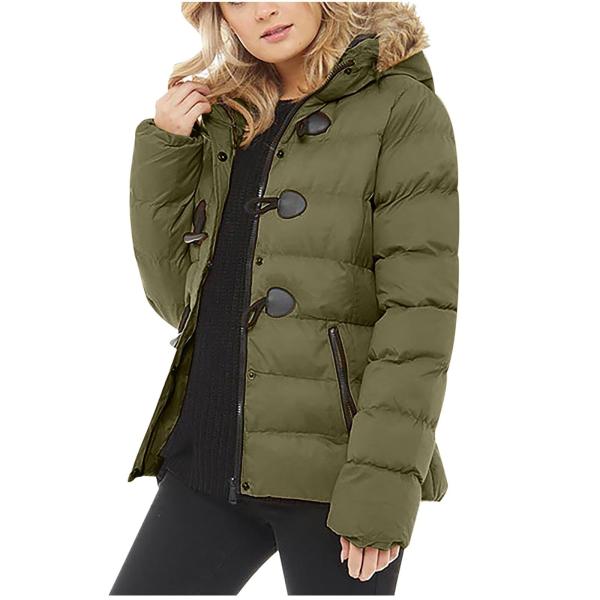 商品名:  LEMONONSTORE Plus Size Winter Coats Warm Fleece Lined Down Jackets Outdoor Puffer Bubble Jacket Outwear Coat with ...