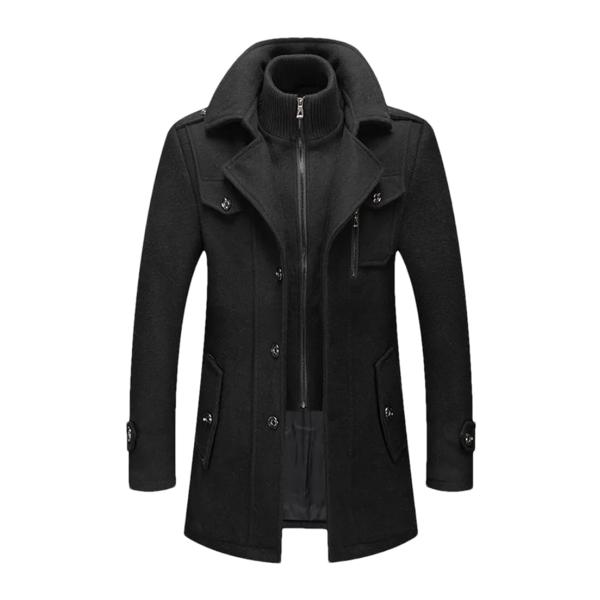 商品名:  Haitpant Autumn Winter Mens Wool Trench Coats Middle Long Jacket Double Collar Zipper Coat Windbreak Woolen Overco...