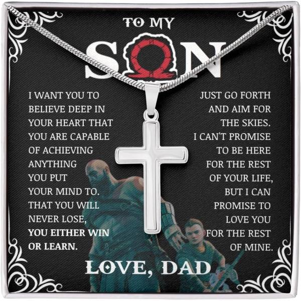 商品名To My Son Necklace From Mom, Gifts for Son from Mom and Dad, for Son from Dad, Father to Son Gifts, Necklace for My S...