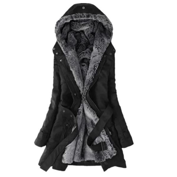 商品名:  Women Winter Coat with Belt Padded Fleece Jacket Casual Hooded Thicken Outerwear Warm Overcoat with Pocketsブランド: G...