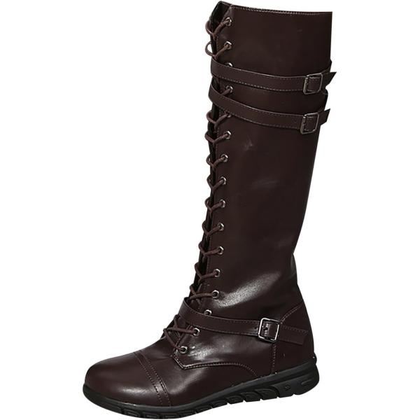 商品名SBGMoSJ Knee High Boots Flat Leather Cowgirl Boots for Women No Heel Ladies Cowboy Boots Wide Width with Bling Womens...