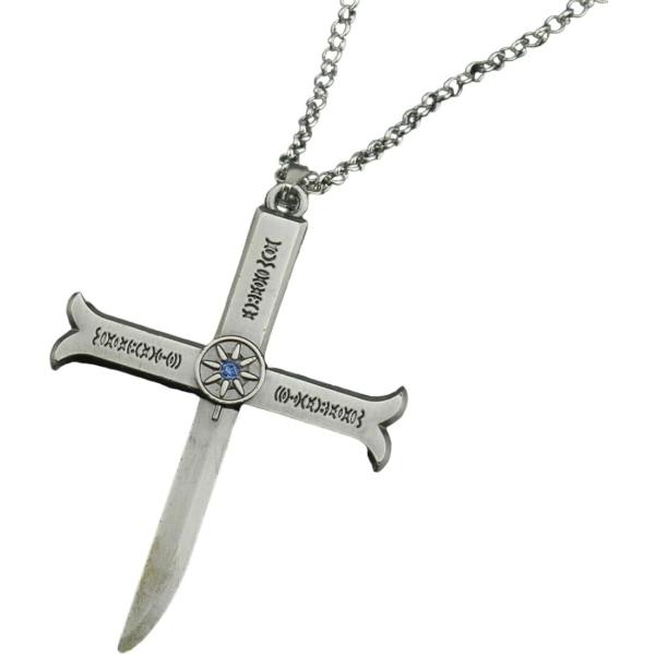 商品名TAODIEM SDV New 2024 Necklace Dracule Mihawk Cross Kogatana Zinc Alloy Choker Kolye Men Women Gift Necklaces Pendants...