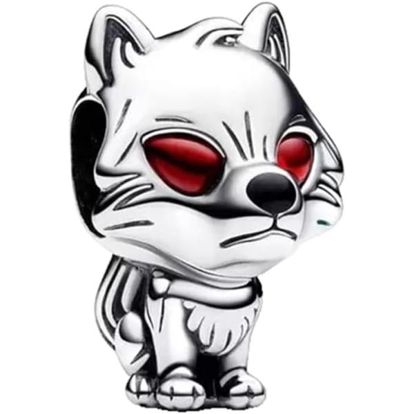 商品名polengju Games 鉄の玉座 ダイアウルフチャーム レディース ビーズ ダングル ブレスレット ネックレス 925スターリングシルバー 5A キュービックジルコニア 母の日 誕生日 クリスマス ジュエリーコレクション, シル...