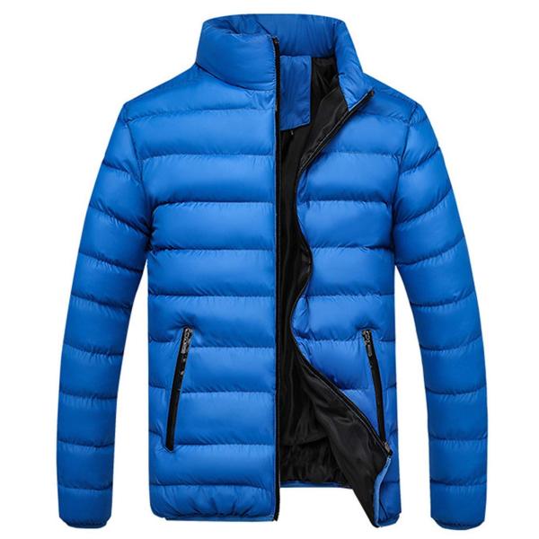 商品名:  AITEQY Winter Quilted Puffer Jacket for Men Full Zip Up Stand Collar Padded Jackets Big and Tall Lightweight Down ...