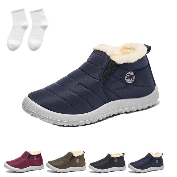 商品名:  LELEBEAR Vyral Waterproof Winter Boots, Womens Winter Snow Boots Fur Lined Warm Ankle Boots Slip on Men's Snow Ank...