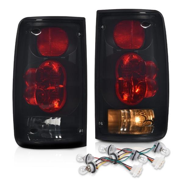 商品名:  CROSSDESIGN Tail Brake Lights w/Bulbs Smoke Lens Black Housing Left Driver &amp; Right Passenger Side Compatible w...