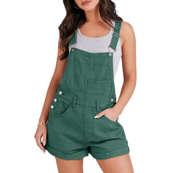 商品名:  ANRABESS Overalls for Women 2024 Summer Casual Loose Fit Adjustable Shorts Denim Overall Rompers Bib Jeans Shortal...