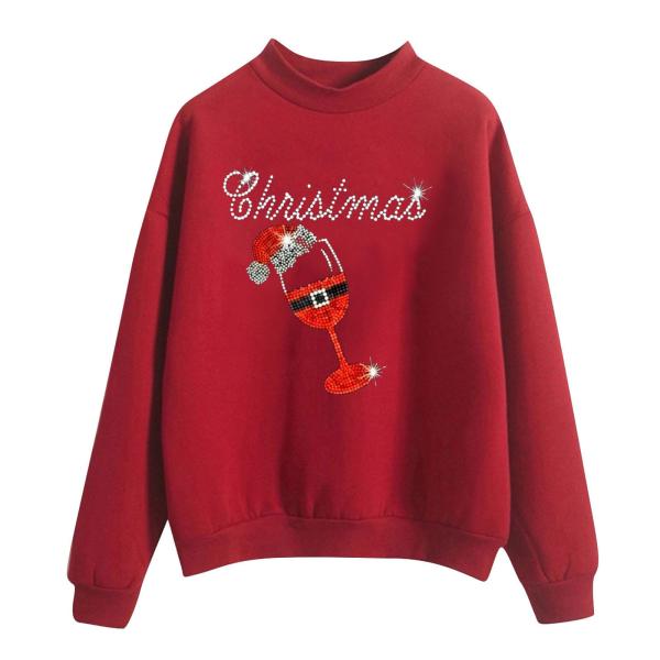 商品名:  Vifucz Workout Jackets For Women Plus Size 2023 Winter Sudadera estampado copa vino tinto, sudadera navide〓a para ...