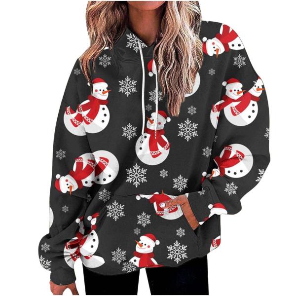 商品名:  Plus Size Jackets For Women Fall 2024 Winter Hooded Sweatshirts For Women Loose Fit Christmas Print Drawstring Poc...