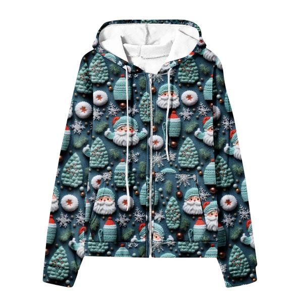 商品名:  Comigeewa Plus Size Coats For Women Fall Winter 2024 Abrigo con capucha con estampado 3D para mujer con bolsillos ...