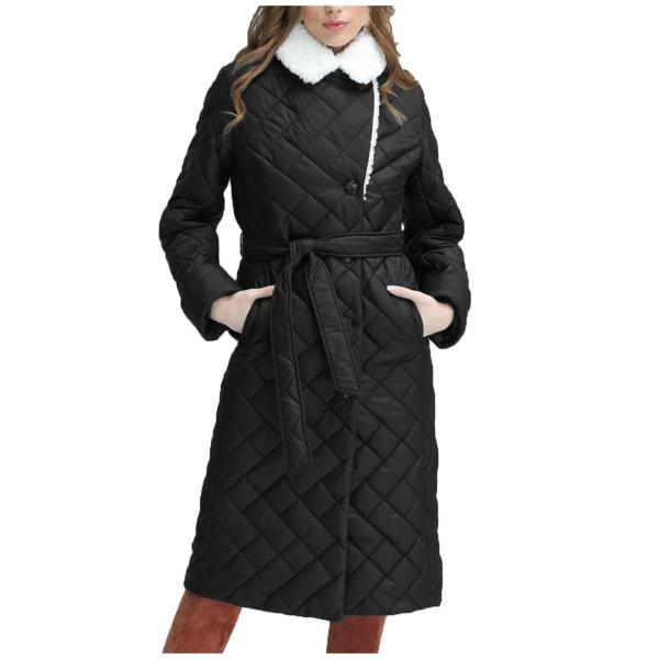 商品名:  Comigeewa R-347 Black Teen Girls Down Jackets Long Plus Size Padded Jacket Coats for Women Turtleneck Faux Pleathe...