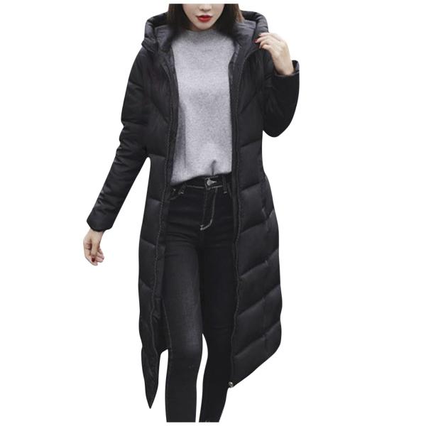 商品名:  A-223 Black Outfits for Women Winter Fall Long Slimming Tunic Going Out Thermal with Hood Puffer Jackets Hoods Coa...