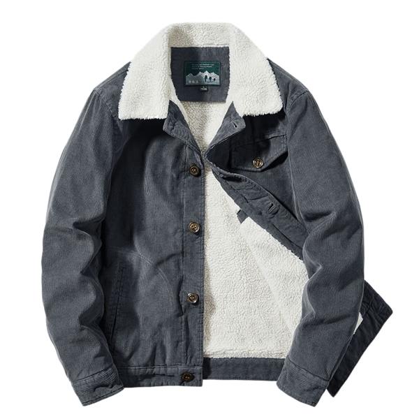 商品名:  AITEQY Sherpa Lined Corduroy Jacket for Men Casual Button Down Flannel Work Shirt Jacket Winter Warm Trucker Jacke...