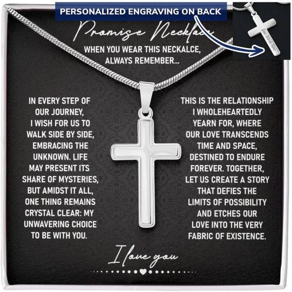 商品名I Love You Gifts For Him Husband Boyfriend To My Man Cross Necklace From Girlfriend Wife Soulmate Sentimental Gift Id...