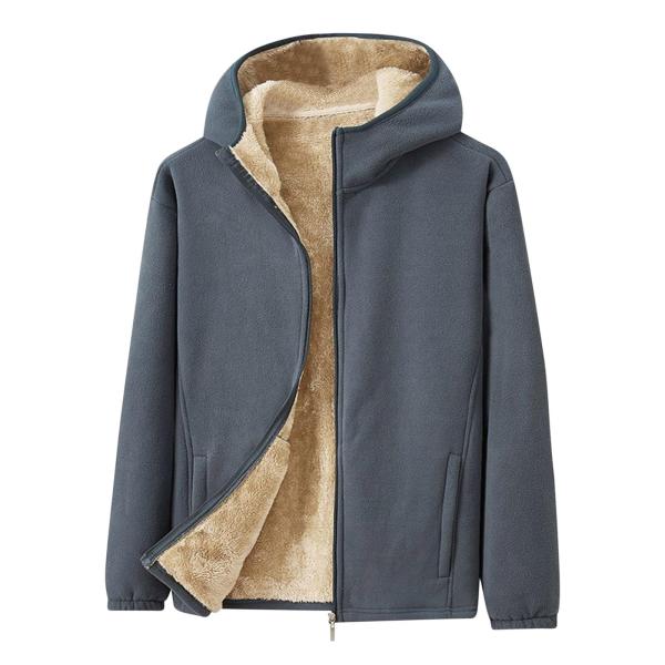 商品名:  LEMONONSTORE Plus Size Sherpa Lined Sweatshirts for Women and Men Zip Up Hoodies Warm Winter Thicken Jacket Solid ...