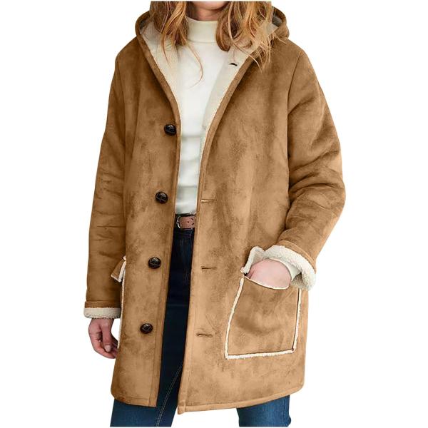 商品名:  LEMONONSTORE Womens Fashion Fleece Sherpa Lined Winter Jackets Plus Size Thick Fuzzy Coats Warm Outerwear Overcoat...