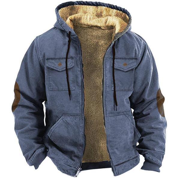 商品名:  AITEQY Mens Hooded Cargo Jacket Fleece Lined Cotton Tactical Jackets Winter Warm Hooded Jacket with Multi Pocket U...