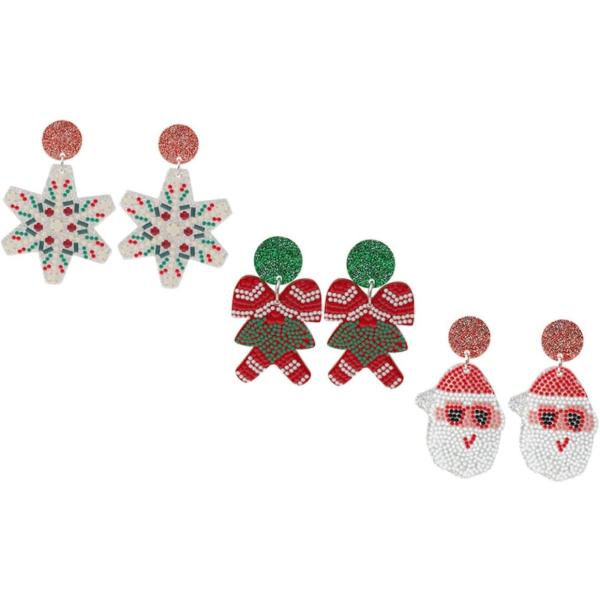 商品名Didiseaon 3 Pairs Set Statement Earrings Santa Earrings Fun Earrings for Women Earrings for Women Fashion Earrings fo...