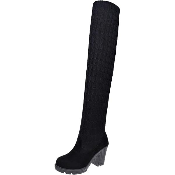 商品名JWSVBF Womens Over the Knee Boots Thigh High Pointed Toe Slouchy Stiletto Womens Mid Calf Boots No Heel Fashion Boots...