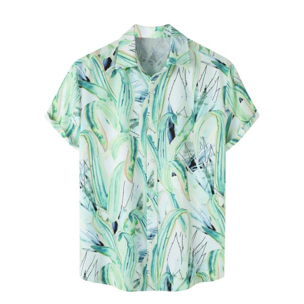 商品名:  Camisetas Sin Mangas De Los Hombres 2024 Spring Men Beach Thin Outwear Short Sleeves Laple Neck Thin Coat Animal P...