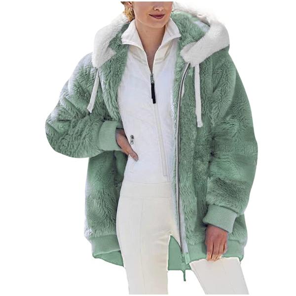 商品名:  Ayolanni Deals of the Day Lightning Deals Womens Zipped Hoodie Jackets Solid Color Thermal Fluffy Overcoat Comfort...
