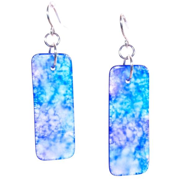 商品名Acadian Dreams Hand Painted Glass Earrings with Better Than Traditional Sterling - Argentium Silver French Hook Ear W...