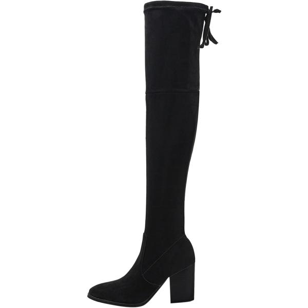 商品名JWSVBF Women Over the Knee Boots Block Winter Thigh High Knee High Black Boots for Women Wide Calf Knee High Boots Wi...