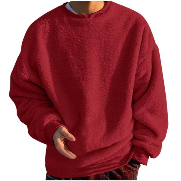 商品名:  DOLKFU deals of the day clearance hoodies y2k Men Hoodies Sherpa Fleece Oversized Pullover Sweatshirts Solid Color...