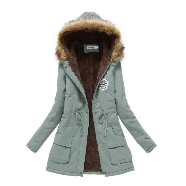 商品名:  wjiNFDFG Puffer Jacket Women's Warm Thickened Overcoat Warm Trendy Winter Fleece Fashion Lined Hooded Snow winter ...