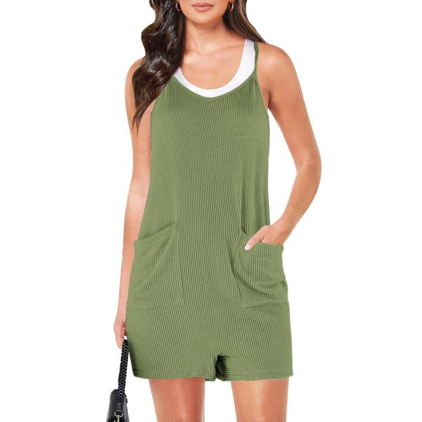 商品名:  luvamia Womens Overall Shorts Green Jumpsuit Women Dressy Short Overalls Women Romper Jumpsuit Overall Rompers For...