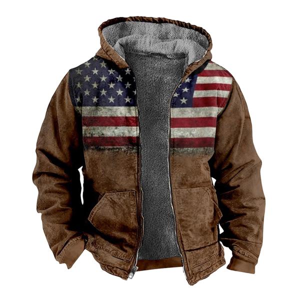 商品名:  Generic Jackets for Men Full Zip Printed Jackets Mens Coats Winter Sweatshirts for Men Sherpa Lined Flannel Mens W...