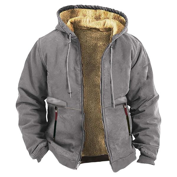 商品名:  AITEQY Winter Jackets for Men Heavyweight Sherpa Fleece Lined Cotton Hoodie Jacket Warm Full Zip Sweatshirts with ...