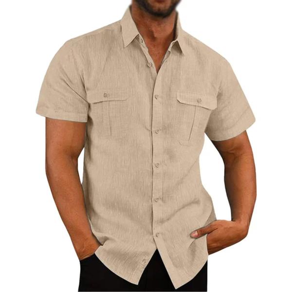 商品名:  Stretch Short Sleeve Shirt with Pockets, Moraltrnte Shirts, Moralmente Shirts, Mens Short Sleeve Dress Shirts (US,...