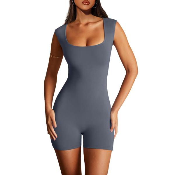 商品名:  Neweek Summer Jumpsuit for Women 2024 Workout Sleeveless Athletic Rompers Dark Grey XLブランド: Neweek商品サイズ: X-Large高さ...