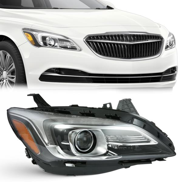 商品名:  KARPAL Headlight Assembly Compatible With 2017 2018 2019 Buick LaCrosse HID Headlight LED DRL W/o AFS Passenger Ri...