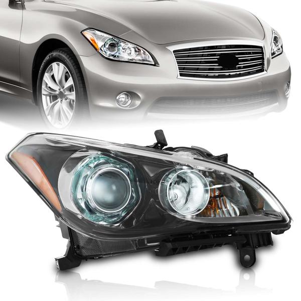 商品名:  KARPAL- Fits for 2011 2012 2013 Infiniti M37 M56 / 2014 Infiniti Q70 [HID/Xenon Type] Non-AFS Projector Chrome Bla...