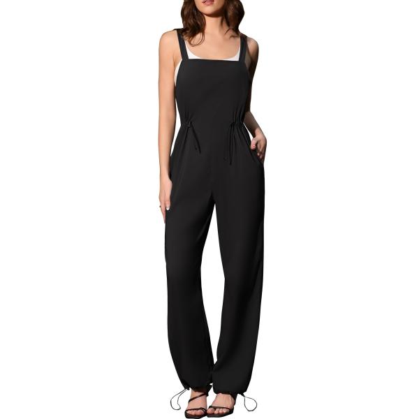 商品名:  BMJL Womens Black Jumpsuits Casual Loose Rompers Sleeveless Wide Leg Pants Overalls Summer Outfits with Pockets(Bl...