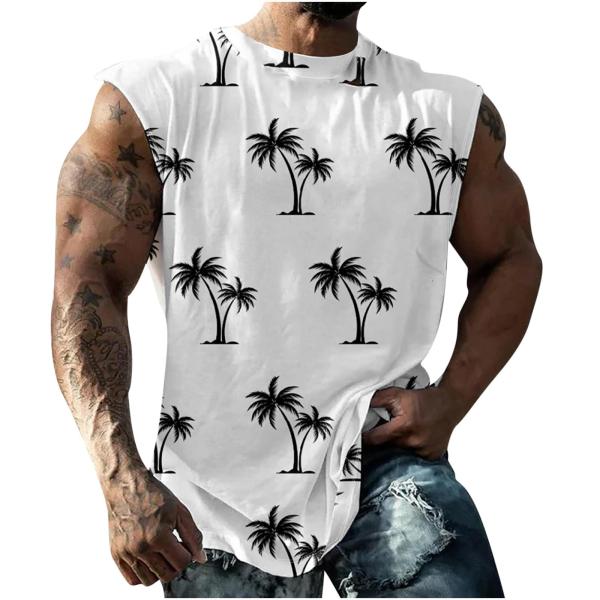 商品名:  Zeiyignr Palm Tree Tank Tops for Men Cool Breathable Sleeveless Shirts Summer Tops Workout Muscle T-Shirt Gym Fitn...
