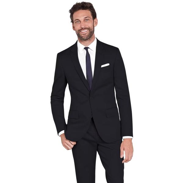 商品名:  TIJOFA 2 Piece Suits Sets Black Men's Wedding Suits Classic Fit Mens Medium Suit One Button Dress Suits Slim Fit D...