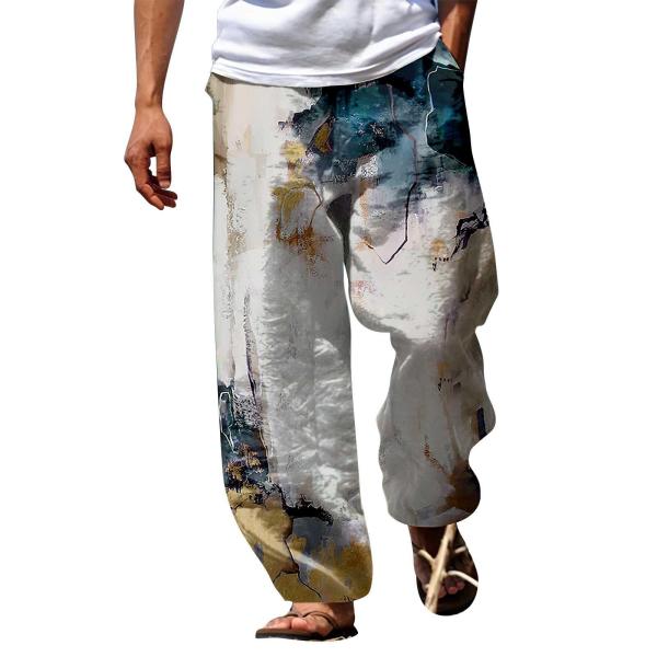 商品名:  Mens White Dress Pants Men's Slacks Relaxed Fit Mens Trousers Linen Dress Pants Men Mens Wide Leg Pants Mens Slack...
